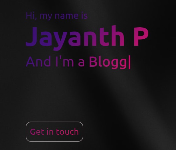 Personal Portfolio Website Personal Portfolio Website